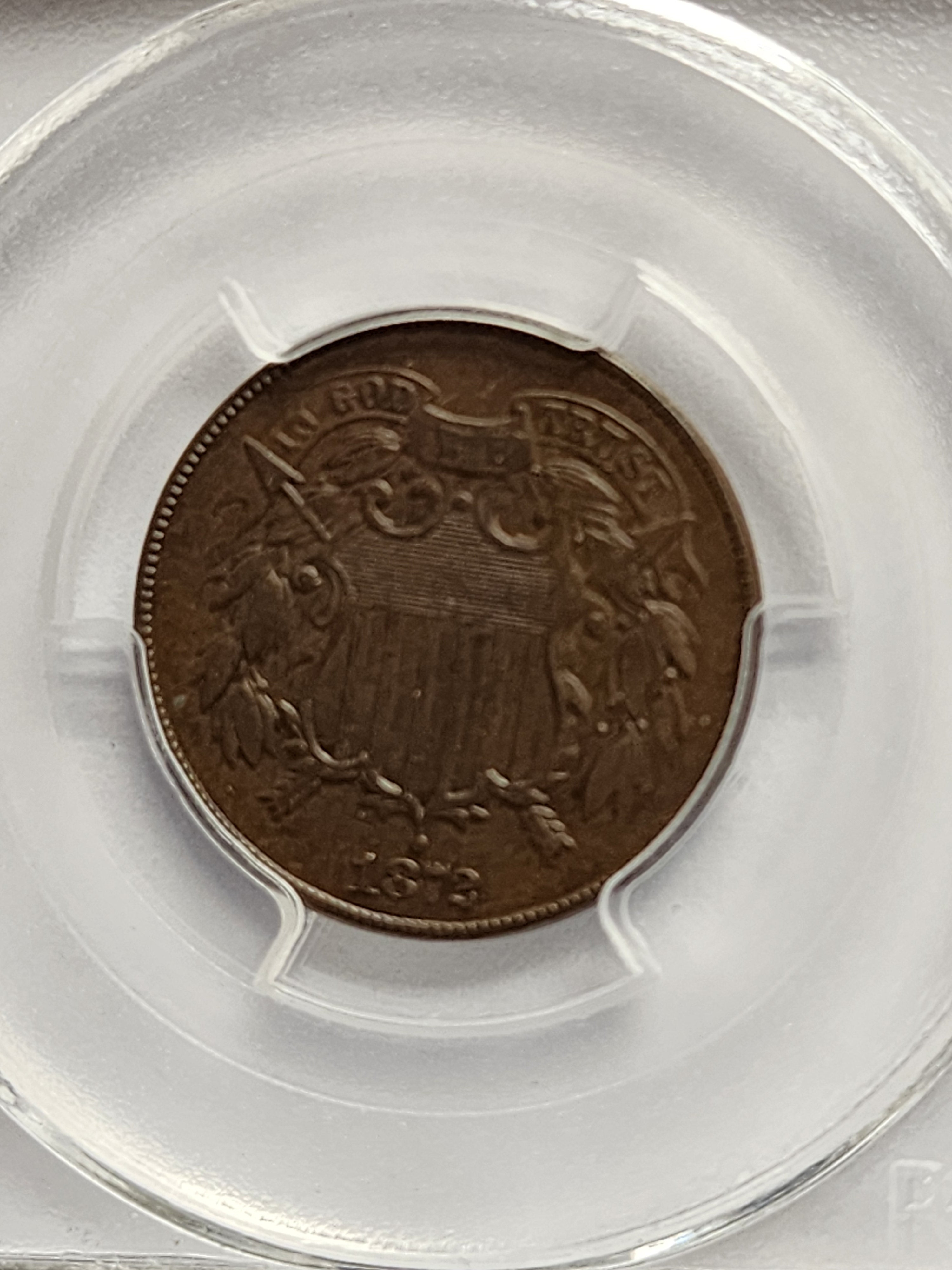 1872 Two Cent Piece, PCGS XF40, Key Date, Store #CT0704